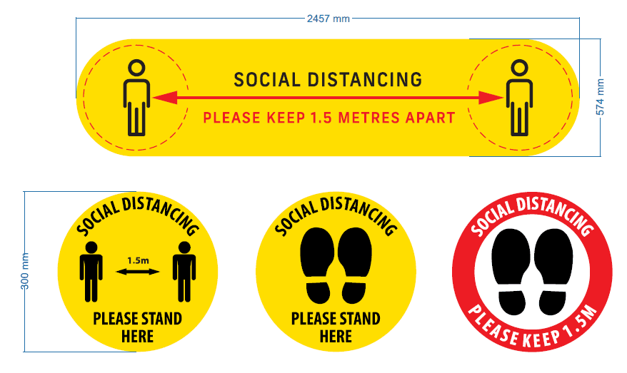 Social Distancing - Decals - Counter Security Solutions